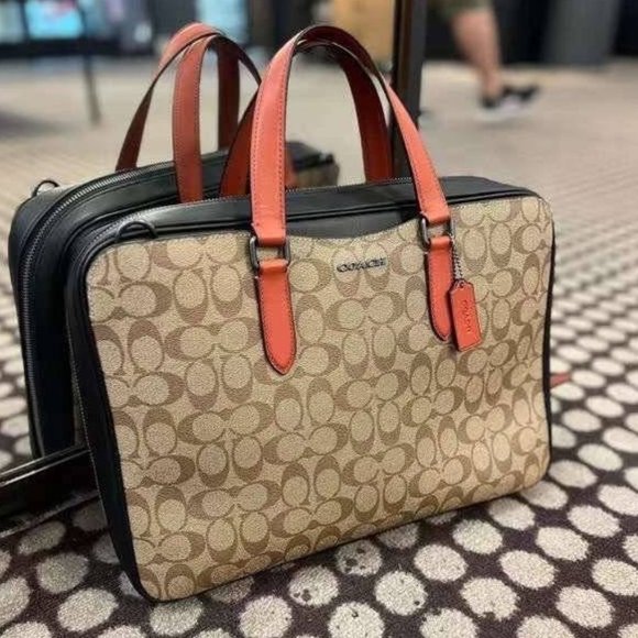 Coach | Bags | Nwt Coach C869 Graham Slim Brief In Colorblock Signature ...